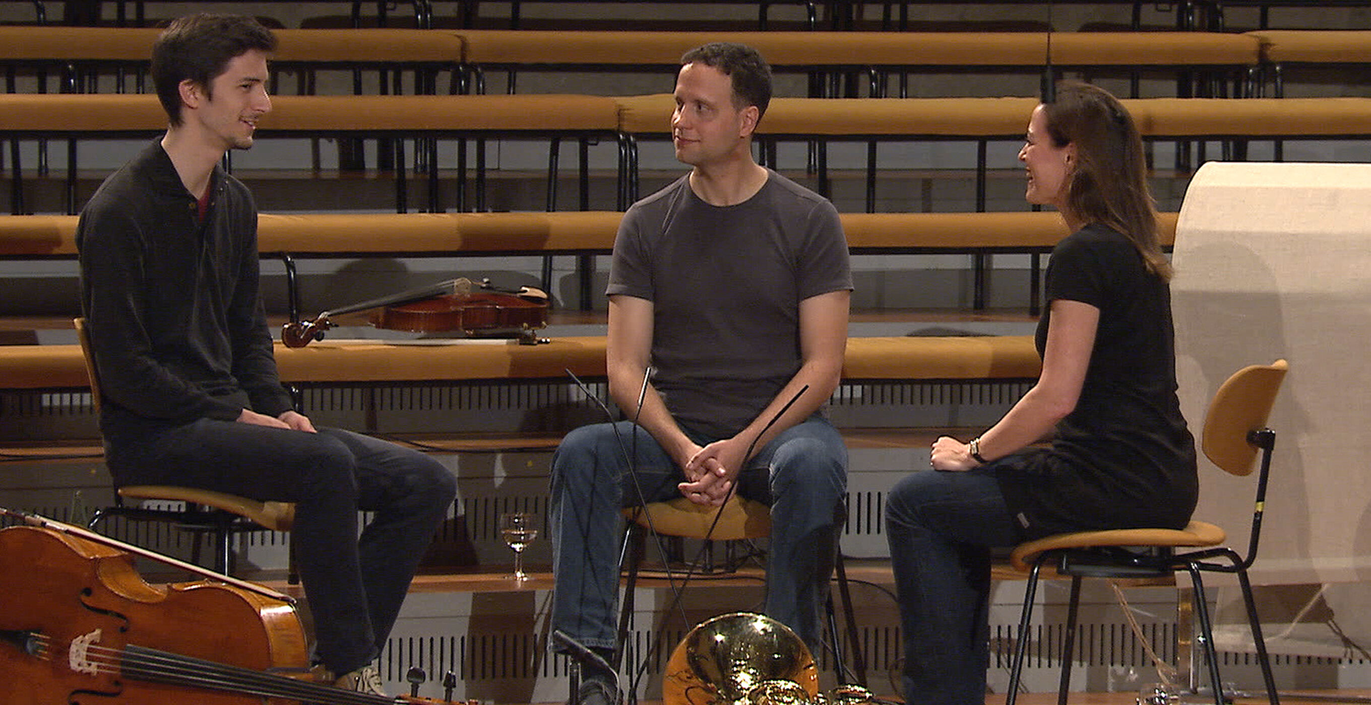 Bruno Delepelaire and Máté Szücs in conversation with Sarah Willis ...
